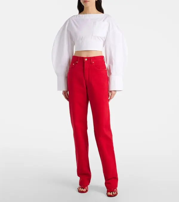 Jacquemus De-nîmes High-rise Straight Jeans - Red