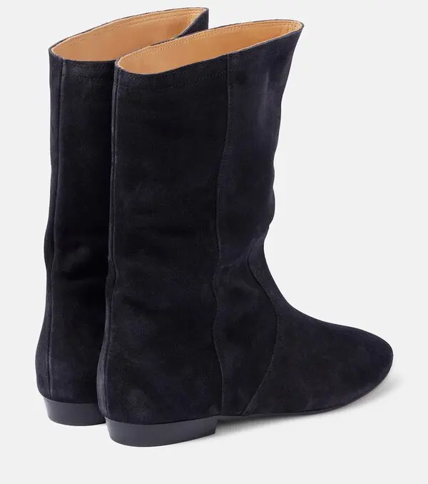 Isabel Marant Stefa Suede Ankle Boots - Black