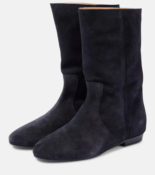 Isabel Marant Étoile Stefana Suede Ankle Boots - Black