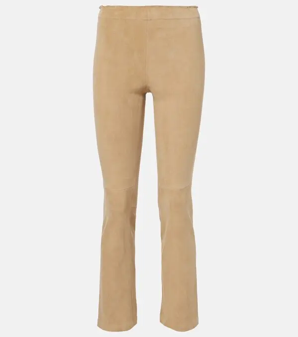 Stouls Jp Twenty Flared Suede Leggings - Beige