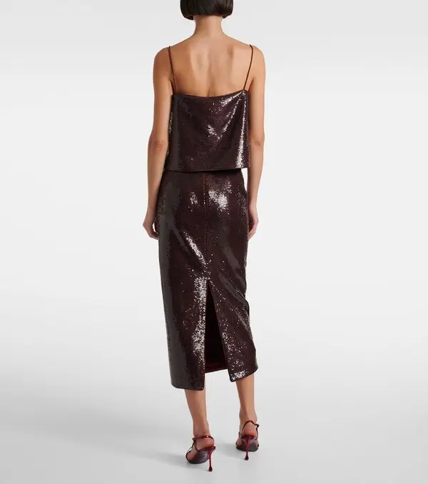 Roland Mouret Sequined Strappy Top