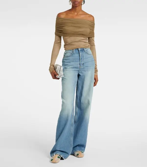 Christopher Esber Sonora Veiled Ruched Top