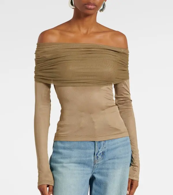 Christopher Esber Sonora Veiled Ruched Top
