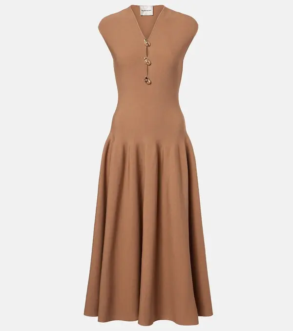 Roland Mouret Embellished Midi Dress - Beige