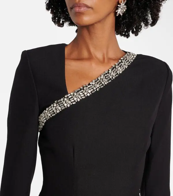 Roland Mouret Embellished Midi Dress - Black