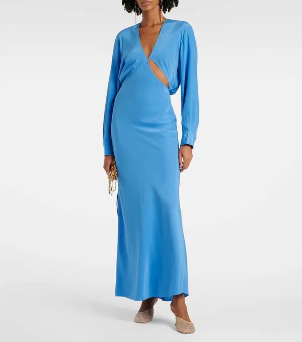 Christopher Esber Cutout Silk Maxi Dress