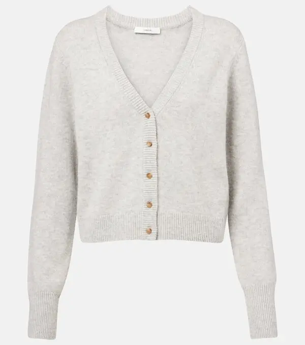 Vince Wool And Cashmere Cardigan - Grey