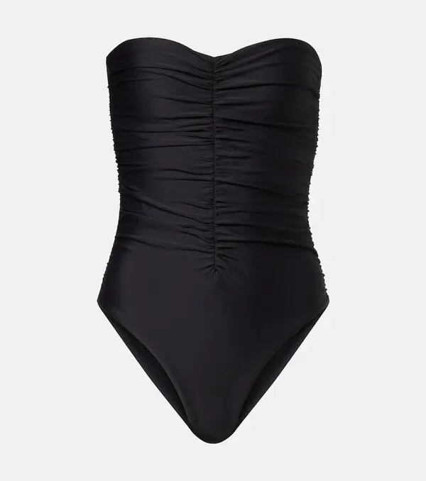 Jade Swim Yara Ruched Swimsuit - Black