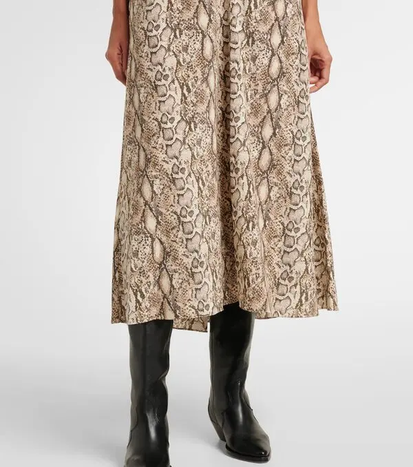 Isabel Marant Étoile Keany Printed Silk-blend Midi Dress - White