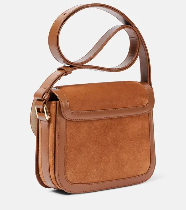 A.p.c. Grace Small Leather And Suede Bag