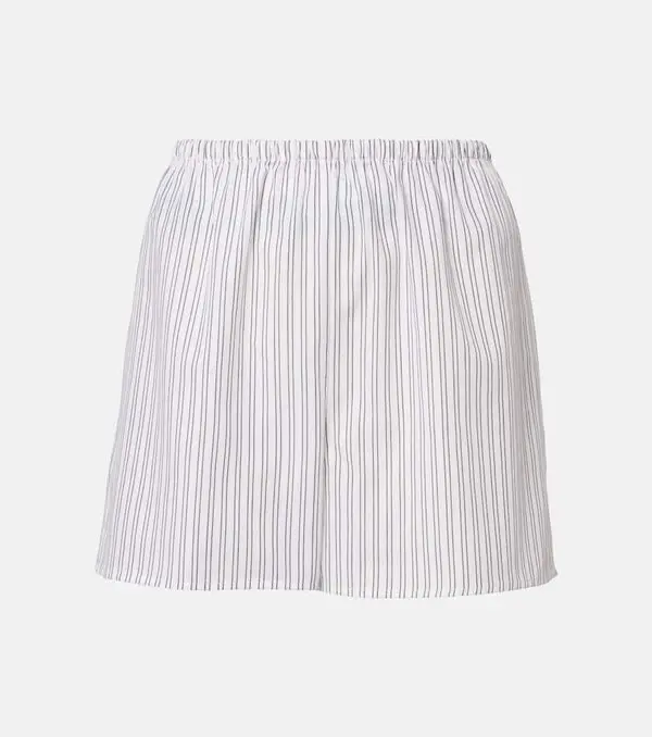 Asceno Cairo Striped Cotton-blend Shorts