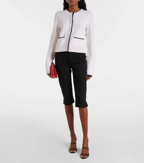Vince Wool And Cotton-blend Cardigan - White