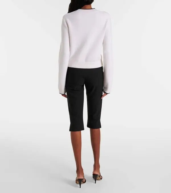 Vince Wool And Cotton-blend Cardigan - White