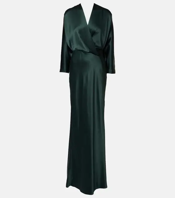 THE SEI Silk Satin Wrap Gown