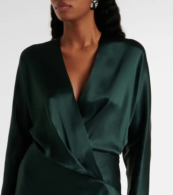 THE SEI Silk Satin Wrap Gown