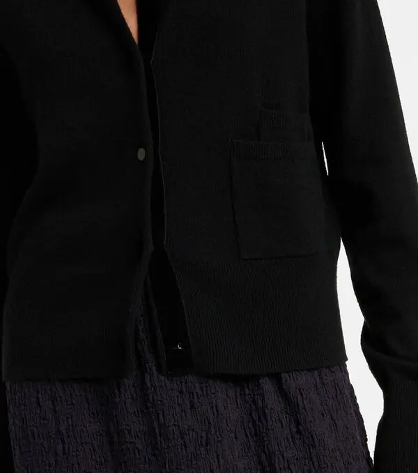 Vince Wool And Cashmere-blend Cardigan - Black