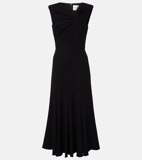 Roland Mouret Gathered Cady Midi Dress