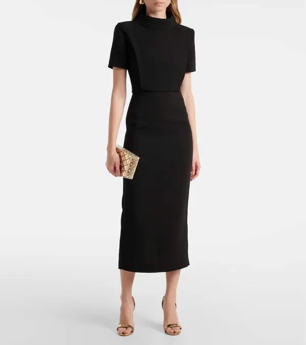 Roland Mouret Cady Midi Dress - Black