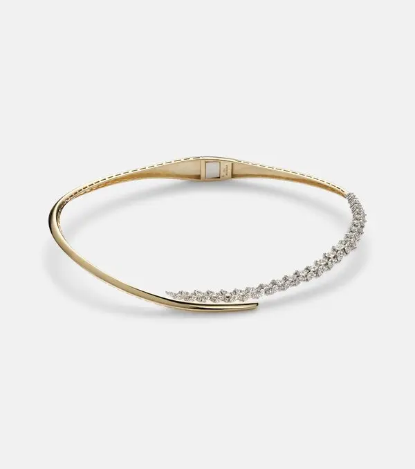 Yeprem Golden Strada 18kt White And Yellow Gold Choker With Diamonds - Silver