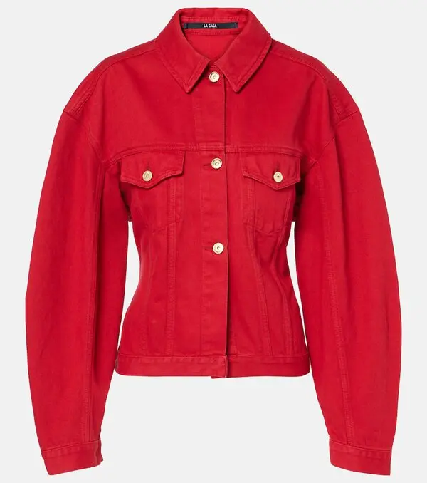 Jacquemus Denim Jacket - Red