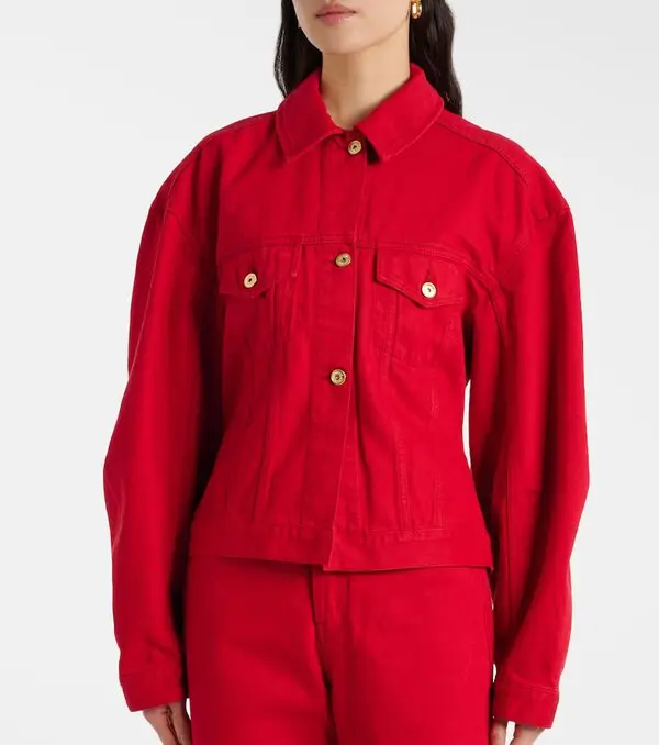 Jacquemus Denim Jacket - Red