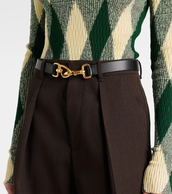 Burberry Equestrian Leather Belt