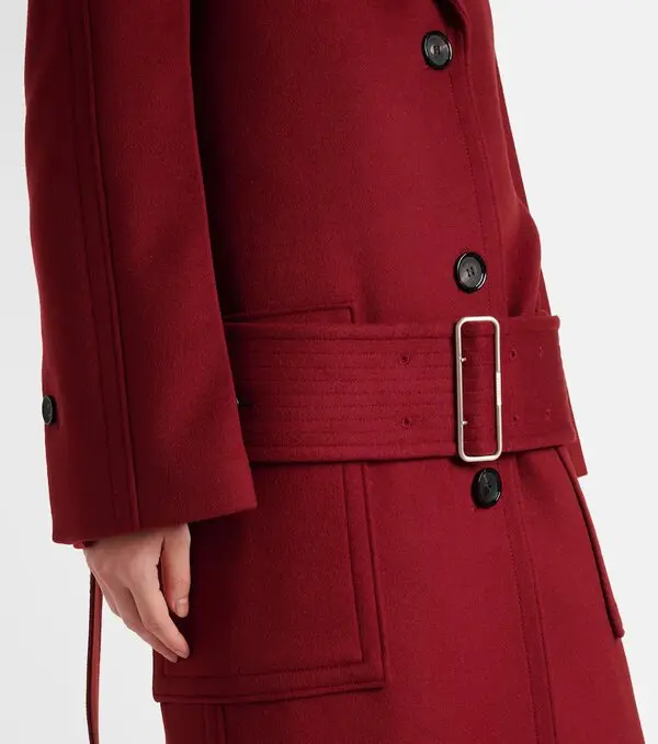 FERRAGAMO Wool-cashmere Belted Overcoat