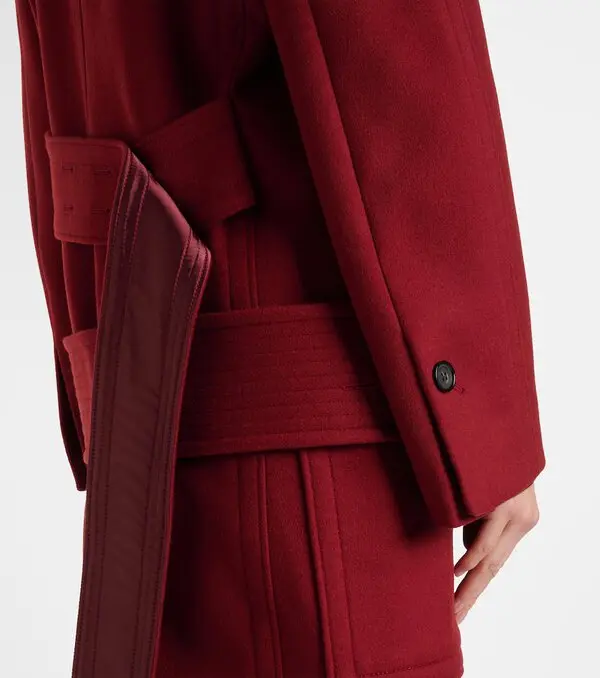 FERRAGAMO Wool-cashmere Belted Overcoat