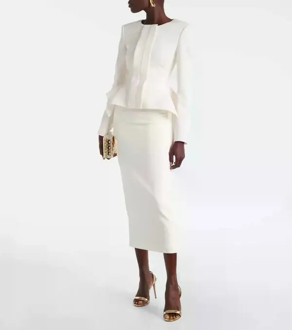 Roland Mouret Crêpe Jacket - White