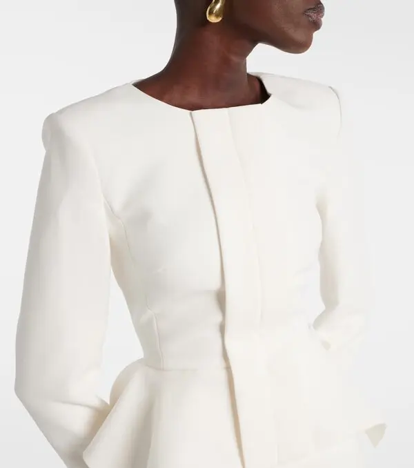 Roland Mouret Crêpe Jacket - White
