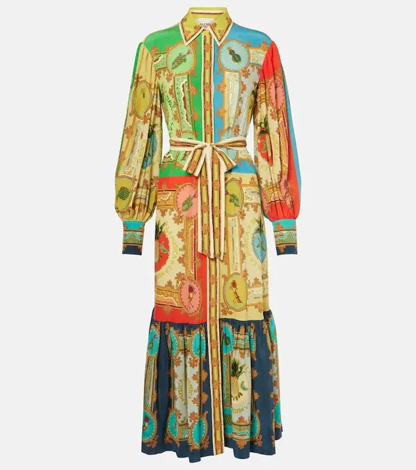 ALEMAIS Alémais Monte Printed Linen Shirt Dress - Multicoloured