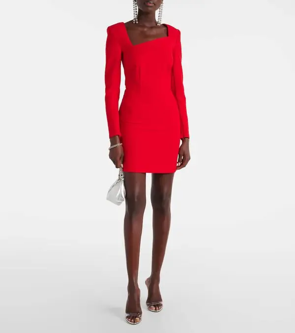Buy Roland Mouret Asymmetric Crpe Minidress - Red At 30% Off | Editorialist