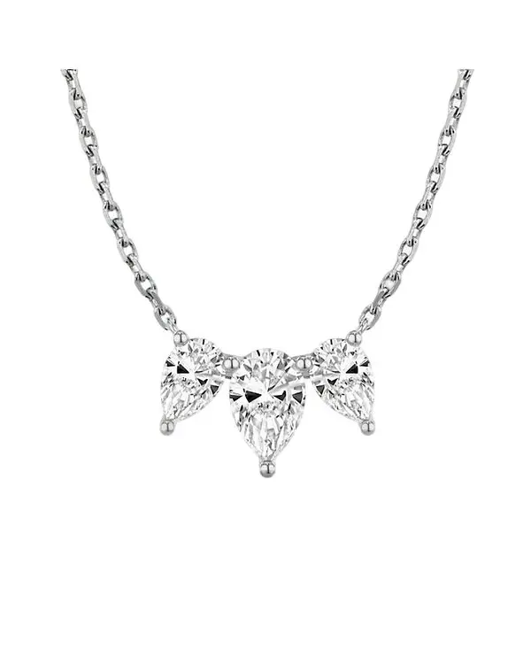 VRAI Arc Necklace With 2.0ctw Pear Lab Grown Diamonds - K White Gold