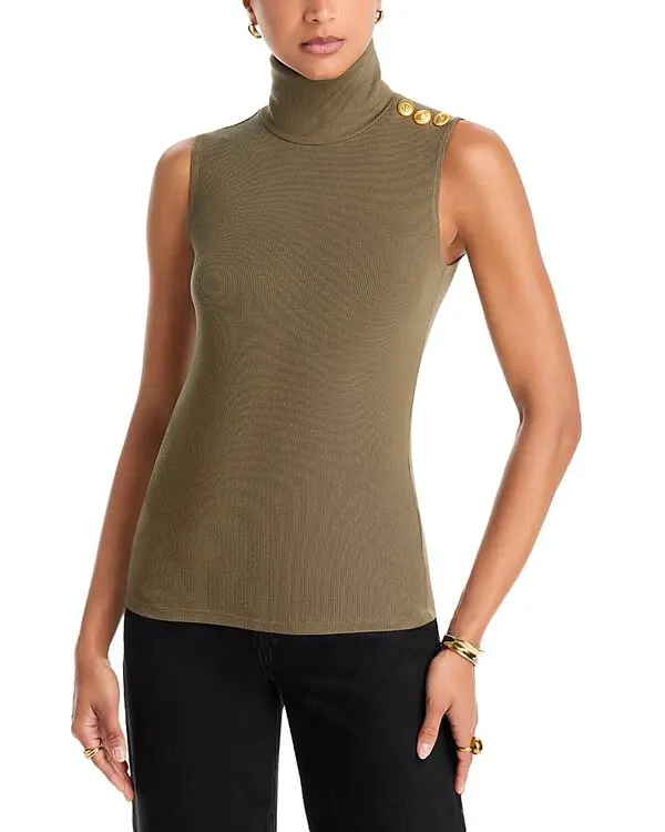 L'Agence Ceci Knit Top - Ash Olive
