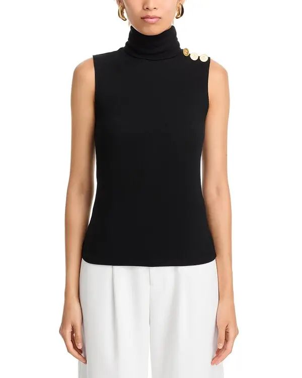 L'Agence Ceci Knit Top - Black