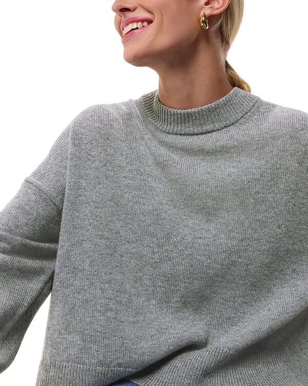 Whistles Split Back Sweater - Dark Grey