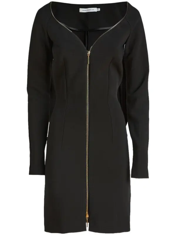 SIMONA CORSELLINI Zip Detail Long Sleeve Dress