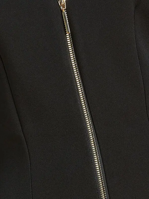 SIMONA CORSELLINI Zip Detail Long Sleeve Dress