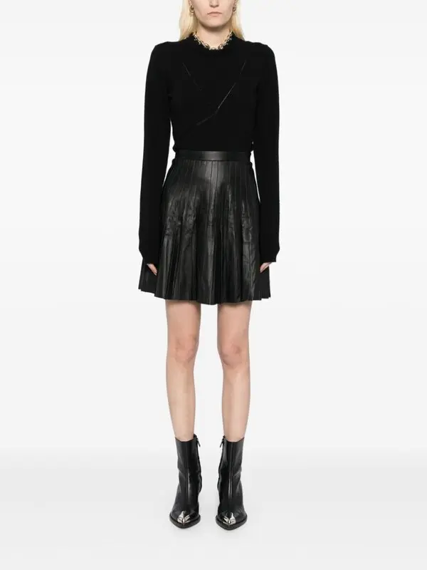 YVES SALOMON Pleated Mini Skirt