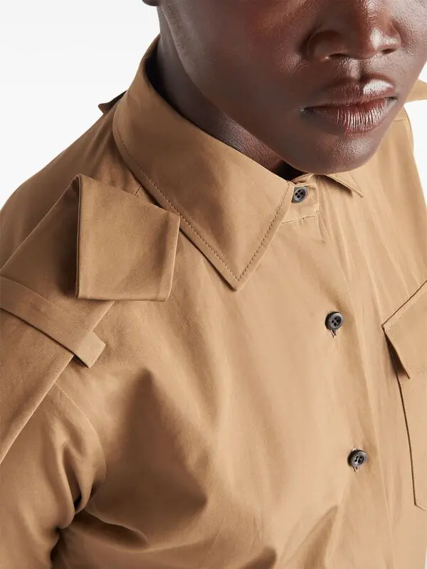 Prada Triangle-logo Cotton Shirtdress