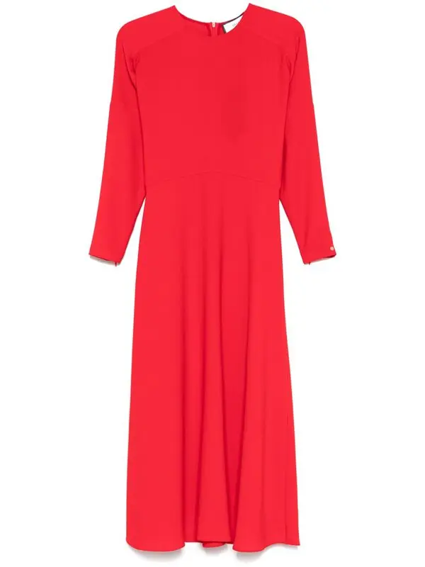 NISSA A-line Crepe Midi Dress