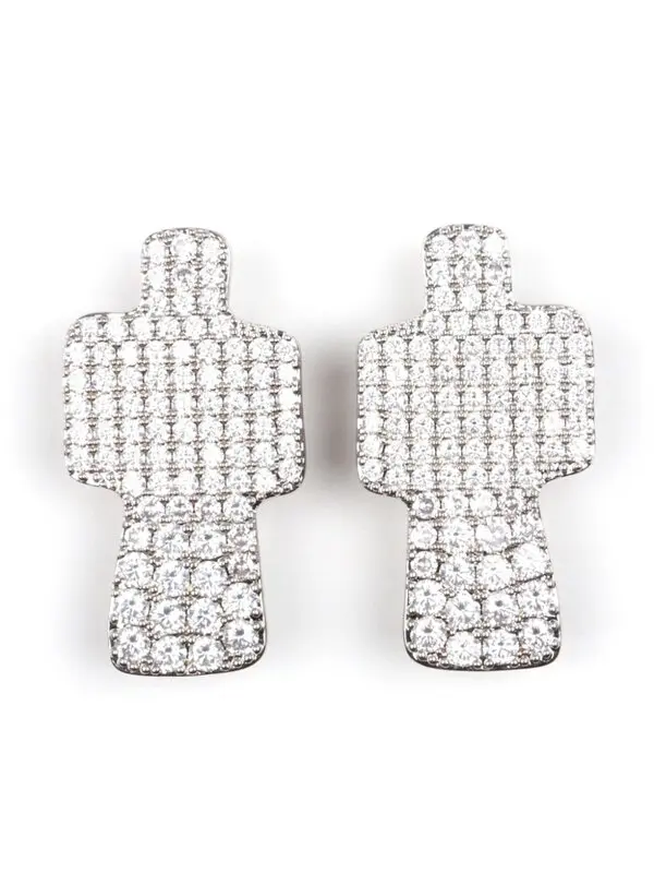 JULIETTA Crossroads Clip-on Earrings - Silver