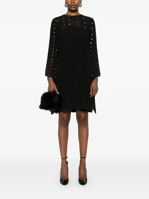 NISSA Crystal-embellished Mini Dress