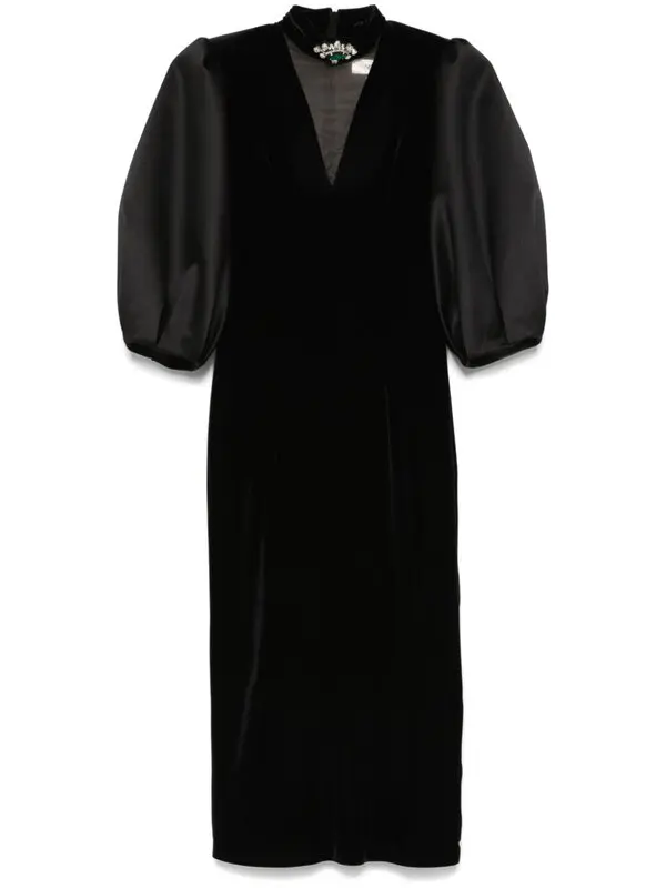 NISSA Velvet Midi Dress