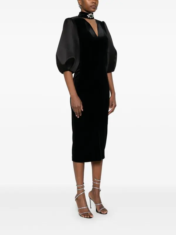 NISSA Velvet Midi Dress