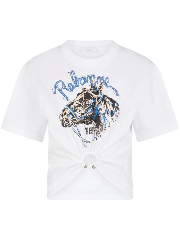 Rabanne Logo-print T-shirt - White
