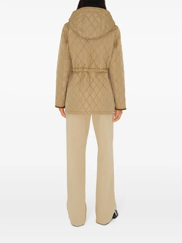 Burberry Quilted Parka - Neutrals