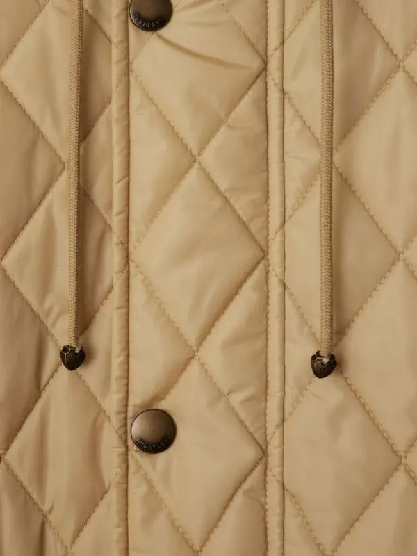 Burberry Quilted Parka - Neutrals