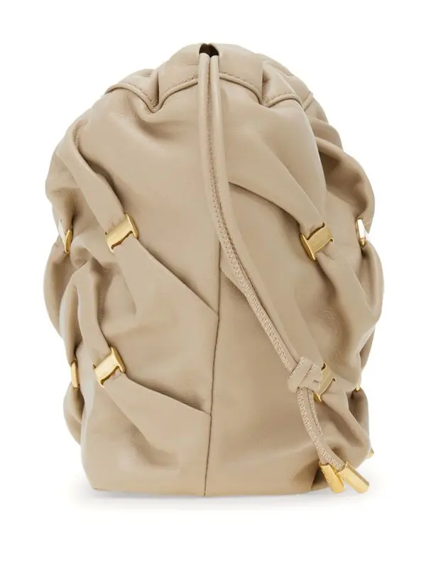 FERRAGAMO Mini Leather Bucket Bag - Neutrals
