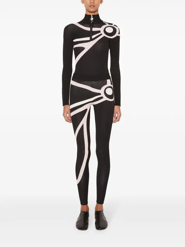 Emilio Pucci Marmo-jacquard Performance Leggings
